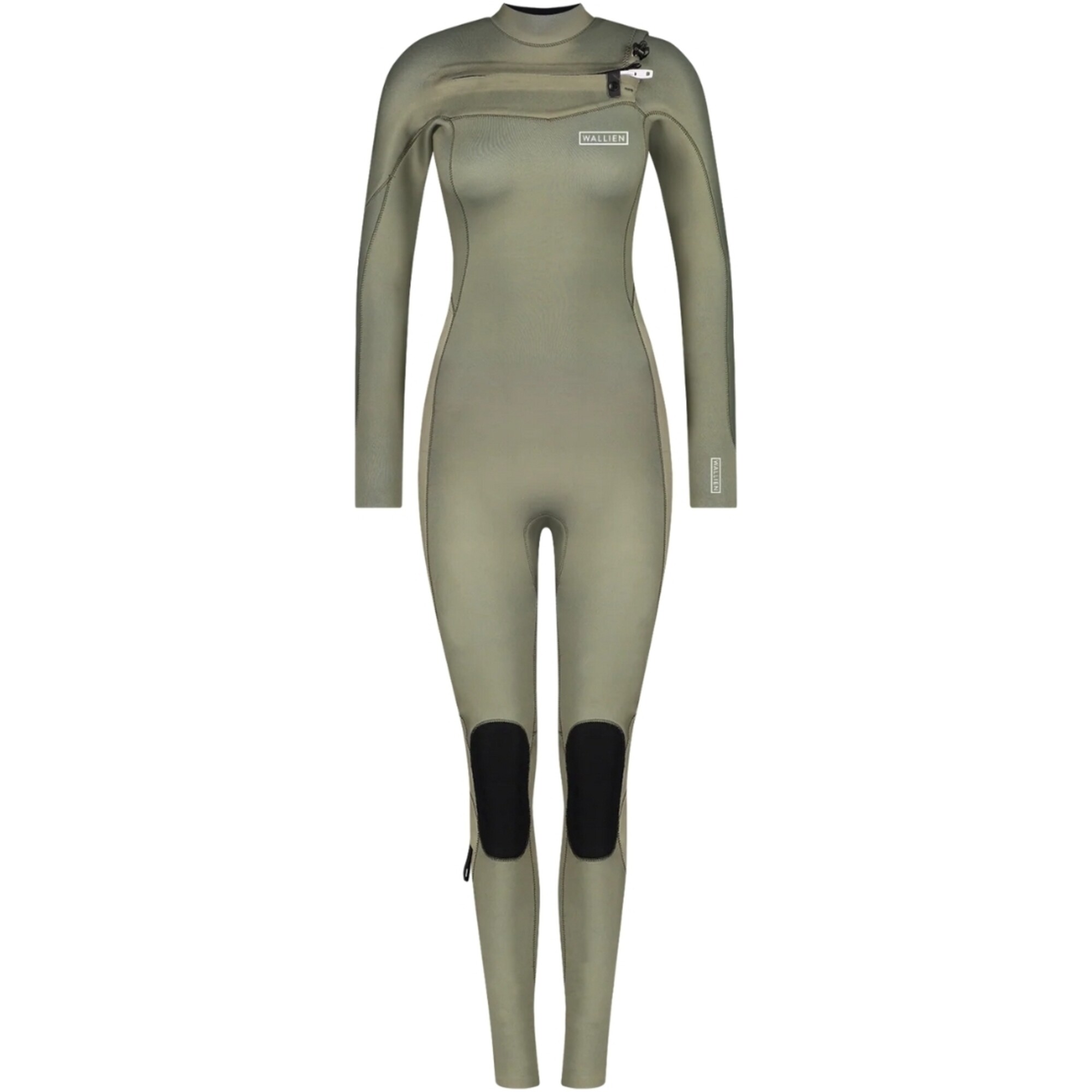 2025 Wallien Womens Nikki Van Dijk 4/3mm Chest Zip Wetsuit 101009003 - Moon | Wetsuit Outlet
